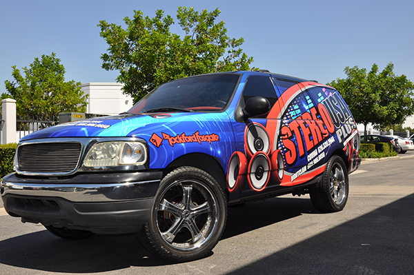Ford Explorer Vehicle Wrap using GF for STEREO USA PLUS - American Wrap ...